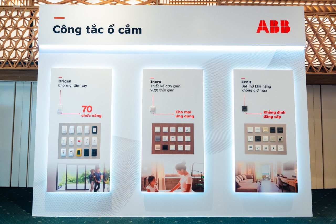 ABB ra mắt các dòng sản phẩm công tắc và ổ cắm điện thế hệ mới, mang ...